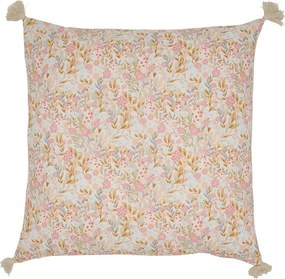 Růžovo-modrý povlak na polštář s květy Aix Wild Flowers - 50*50 cm