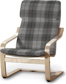 Sedák na křeslo IKEA Poäng barva šedá látka pletený vzor, vzorované