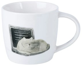 Bílý porcelánový hrnek 400 ml Computer Cat – Maxwell &amp; Williams