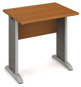 Stůl pracovní rovný 80 cm hl. 60 cm - Hobis Cross CE 800 Dekor stolové desky: třešeň, Dekor lamino podnože: třešeň, Barva nohou: Stříbrná