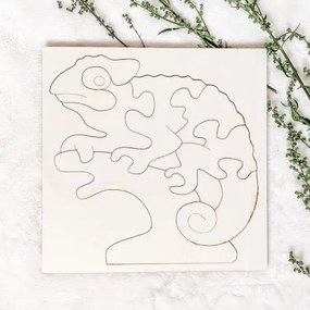 Dřevěná montessori vkládačka pro děti - CHAMELEÓN | SENTOP H014