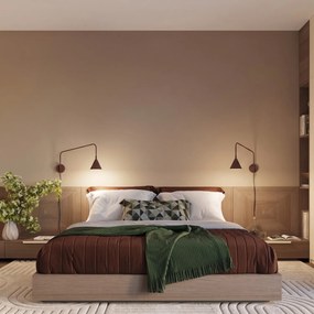 Sollux Lighting Nástěnné svítidlo NOX 1 hnědé s vypínačem