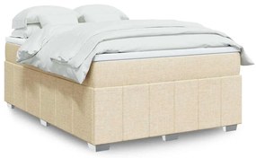 Box spring postel s matrací krémová 140x190 cm textil 3285475
