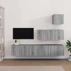 4dílný set TV skříněk šedý sonoma kompozitní dřevo 3114652
