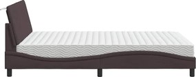 Postel s matrací Hanko tmavě hnědá 120 x 200 cm textil 3310520