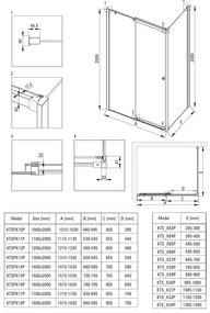 Deante Shower door, 180 cm - sliding
