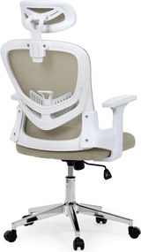 Ergonomická kancelářská židle EMILIE - béžová síťovina