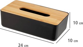 Box na papírové kapesniky ROTELLO, černý, WENKO