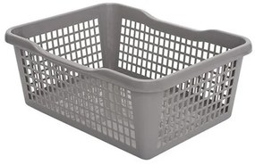 Plastový košík 47,5 x 37,8 x 20,8 cm, šedá