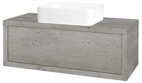 Dřevojas Koupelnová skříň STORM SZZ 100 (umyvadlo Joy) Varianta: D16  Beton tmavý / D16 Beton tmavý