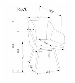 HALMAR K576 židle béžová