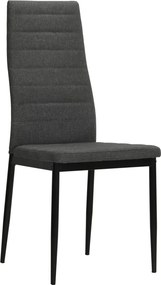 Jídelní židle 6 ks tmavě šedé textil 275379