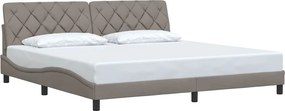 Rám postele bez matrace taupe 200 x 200 cm textil 3310626