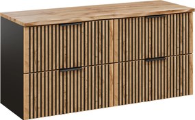 Comad Koupelnová skříňka pod deskové umyvadlo set Xilo 120 šedá/dub wotan