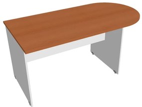 Stůl jednací oblouk 160 cm - Hobis Gate GP 1600 1 Dekor stolové desky: třešeň, Dekor lamino podnože: bílá