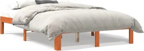 vidaXL Rám postele 120 x 200 cm masivní borovice [835869] Barva: Voskově hnědá