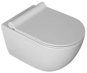 kielle Gaia - Závěsné WC se sedátkem SoftClose, Rimless, bílá 30115000
