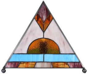 Stolní lampa Tiffany ve tvaru pyramidy – 26x26x30 cm