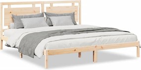 Prodloužený rám postele bez matrace 200 x 210 cm masivní dřevo 3309193