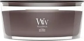 WoodWick Iris Woods bronzová / Vonná svíčka loď / doba hoření 30–40 h
