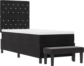 Postel s boxspringem s čelo Černá 200 x 80 cm samet 3344410