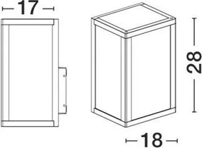 NV 870026 Venkovní nástěnné svítidlo ZEST černý litý hliník čiré sklo E27 1x12W 220-240V IP54 bez žárovky - NOVA LUCE