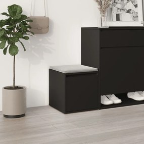 Úložný box se zásuvkou černý 40,5 x 40 x 40 cm kompozitní dřevo - Default Title