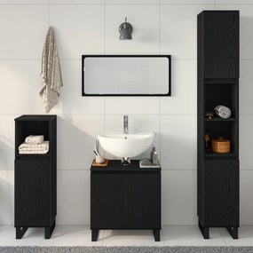Sada koupelnového nábytku 3 ks Černý dub 30 x 30 x 190 cm 3333100
