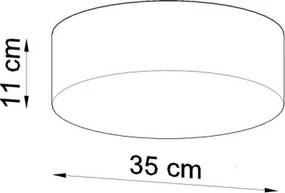 Stropní svítidlo SOLLUX Arena 35cm E27 2x60W bez zdroje SL.0123 bílá