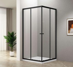 Aqualine Agga - Sprchový kout 80x80 cm, čiré sklo/matná černá BLF808