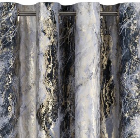ZATEMŇOVACÍ ZÁVĚS NA KROUŽCÍCH SOFI 135X250 CM VZOROVANÁ