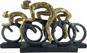 Figurka Cyklisté, Cyklisté, Zlato Černá, 17 CM