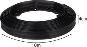 Zahradní plastový obrubník 40mm, 10m s kolíky Gardlov 24561