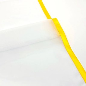 Hotová záclona voál se saténovou stužkou - žlutá 120x300 cm