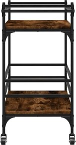 vidaXL Kuchyňský vozík 82 x 40 x 78,5 cm kompozitní dřevo [842363] Barva: Černá