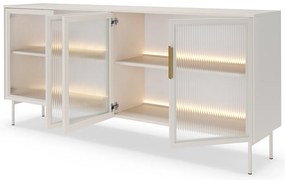 LUMI k | komoda 181 4D + LED | 181 cm | kašmír/zlatá