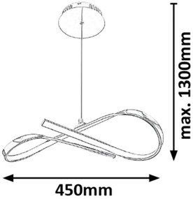 Rabalux 2188 - LED Lustr na lanku ANIELA LED/20W/230V