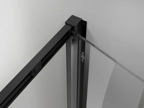 Mexen Exo, sprchový kout se skládacími dveřmi 85 x 100 cm, 6mm čiré sklo, černý profil, 816-085-100-70-00