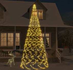 vidaXL Vánoční stromek na stožár 1 400 ch LED diod 500 cm [343544] Barva: Teplá bílá
