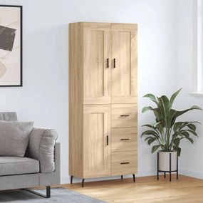 Skříň highboard dub sonoma 69,5 x 34 x 180 cm kompozitní dřevo 3200020