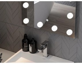 Mexen Dona podsvícené koupelnové zrcadlo 100 x 80 cm, LED 6000K, ventilátor - 9818-100-080-611-00
