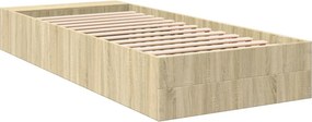 Rám postele dub sonoma 90 x 190 cm kompozitní dřevo 3280617