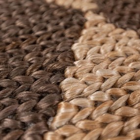 Hnědý/v přírodní barvě ručně tkaný běhoun s příměsí juty 60x230 cm Effie Diamond – Flair Rugs