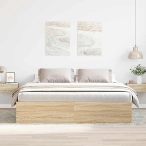 Rám postele dub sonoma 180 x 200 cm Super King Size 3203882