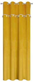 DĚTSKÝ ZATEMŇOVACÍ ZÁVĚS NA KROUŽCÍCH KIDS 1 140X250 CM HOŘČICOVÁ