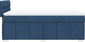 Box spring postel s matrací modrá 90x200 cm textil 3286964
