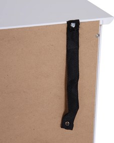 HOMCOM Podlahová skříň a skříň se 2 policemi a dveřmi v bílé MDF pro koupelnu 40Š x 23H x 80V cm