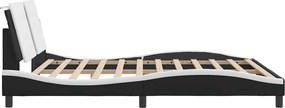 Rám postele bez matrace Zadar černý a bílý 180 x 200 cm umělá kůže 3208203