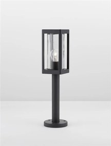 NV 9060193 Venkovní sloupkové svítidlo FIGO tmavě šedý hliník a čiré sklo E27 1x12W 220-240V bez žárovky IP54 - NOVA LUCE
