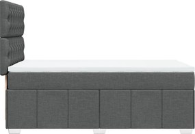 Box spring postel s matrací tmavě šedá 80 x 200 cm textil 3293803